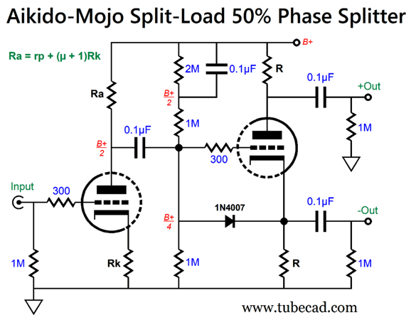 Split-Load Phase Splitter as OPS and Crossovers